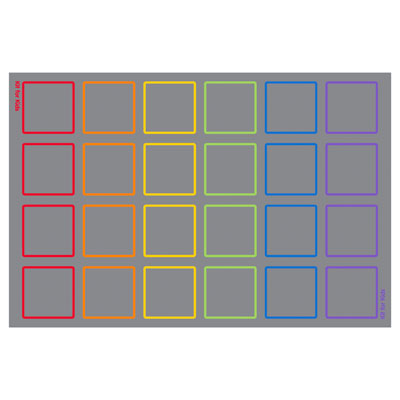 Essentials Rainbow Squares Carpet - 3m x 2m - with Indoor/Outdoor ...