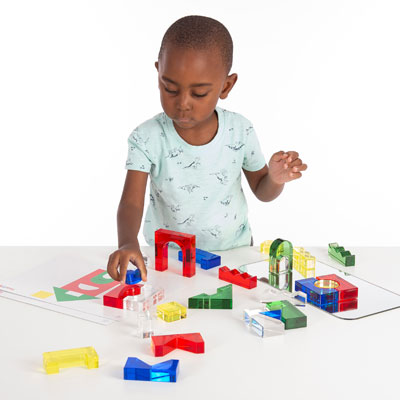 Colour Crystal Block Set - Set of 25 with Plane Mirror CD72606 ...