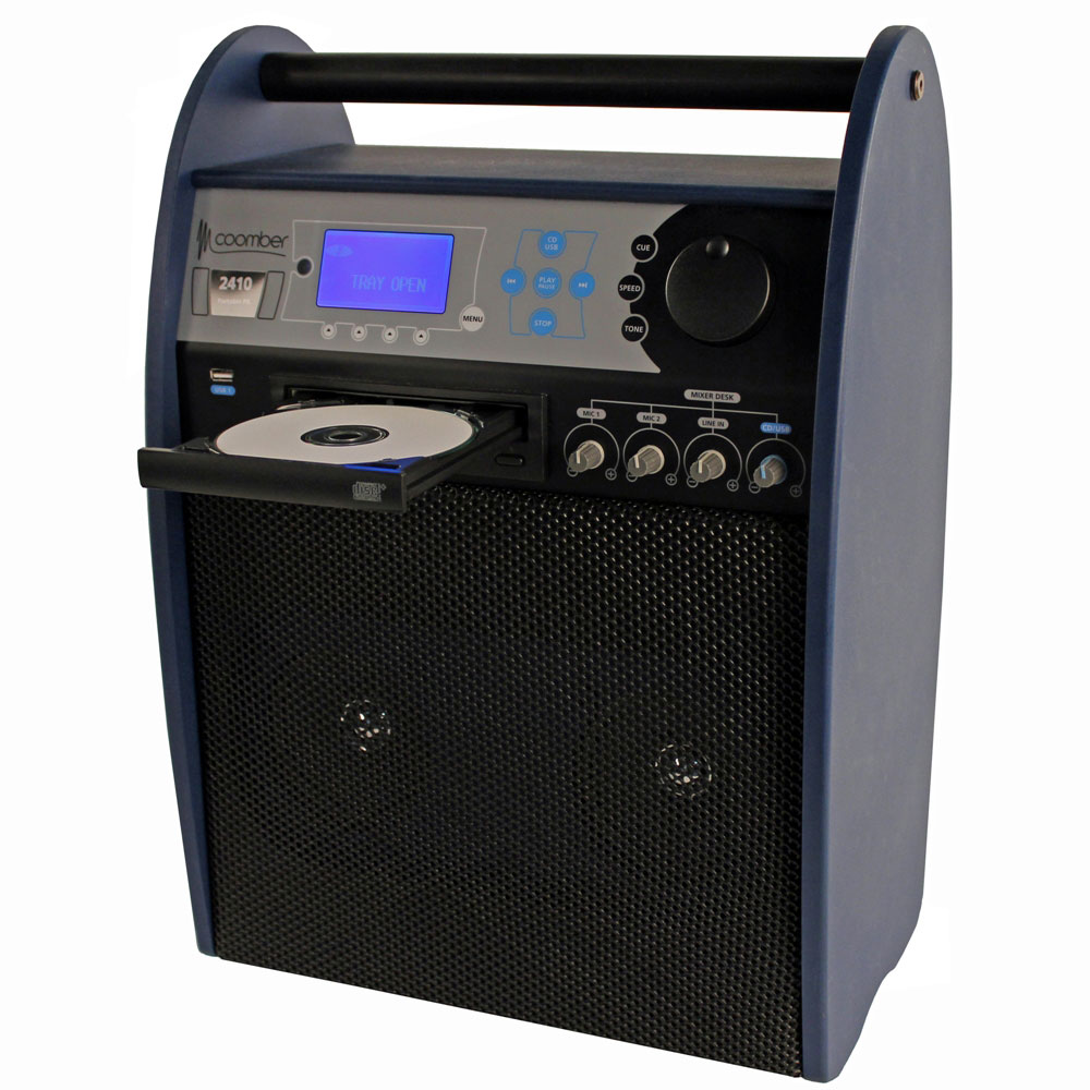 Coomber 2410 CD Portable Amplifier with 1 Built-In UHF Receiver 2410 ...