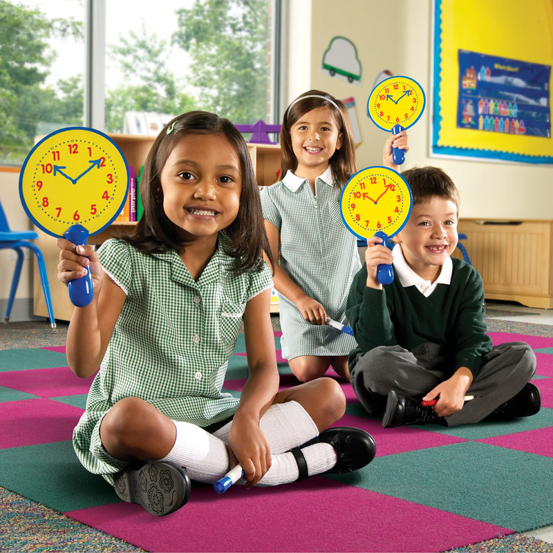 Dual Sided Wipe-Clean Clock Boards - Set of 30 - by Learning Resources ...