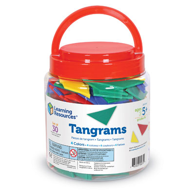 Four-Colour Tangrams Tub - Set of 30 Tangrams - by Learning Resources ...