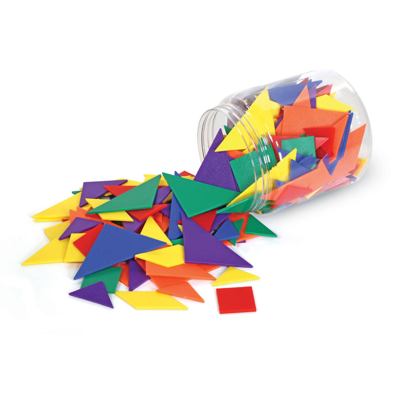 Six-Colour Tangrams Tub - Set of 30 Tangrams - by Learning Resources ...