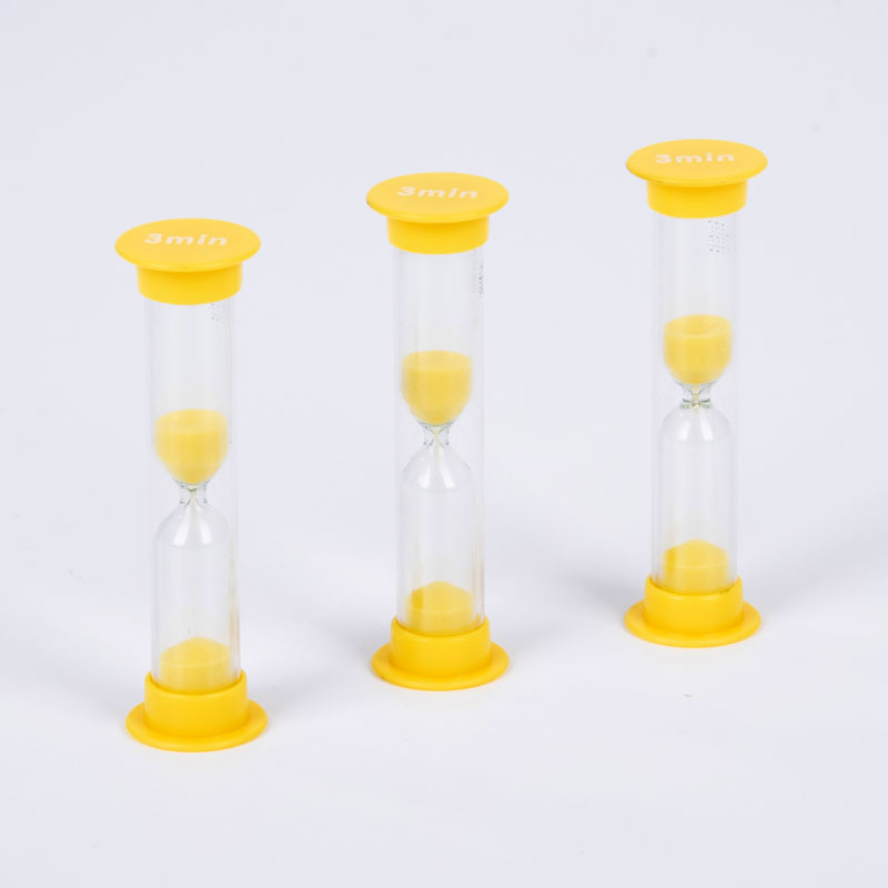 Set of 3 Mini Sand Timers - 3 Minute - Yellow CD92002 | Primary ICT