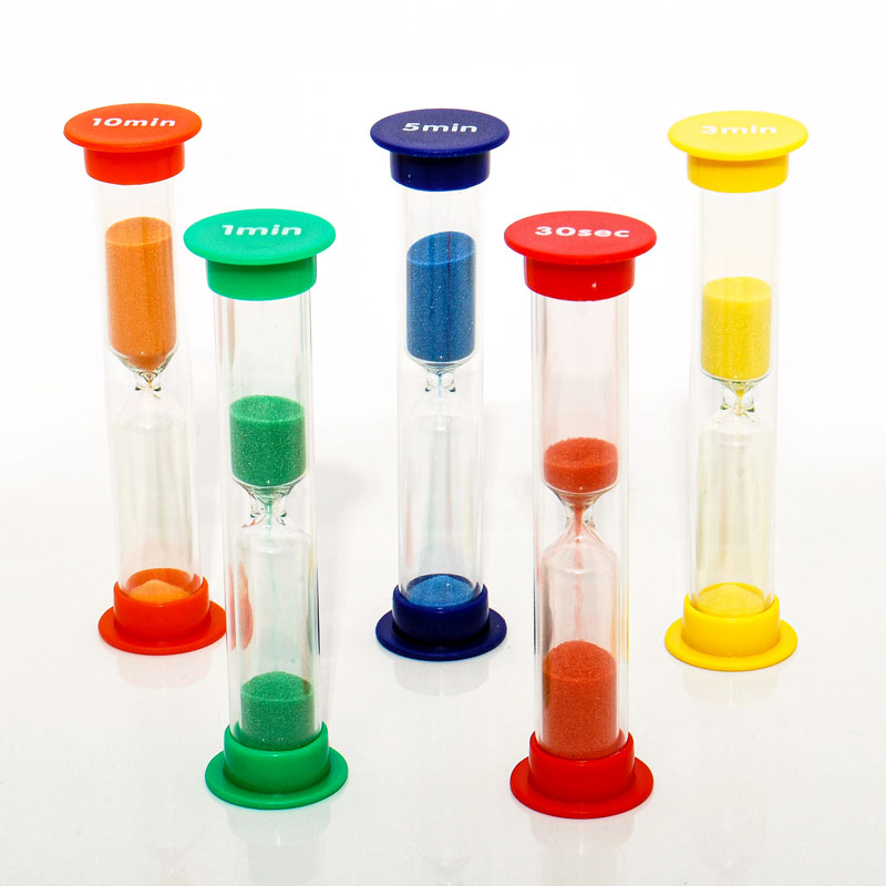 Midi Mixed Sand Timer - Set of 5 (30 Seconds & 1, 3, 5, 10 Minute ...