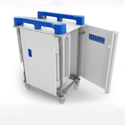 TabCabby 20-32V Tablet Charging Trolley (Vertical) - with Blue Trim ...
