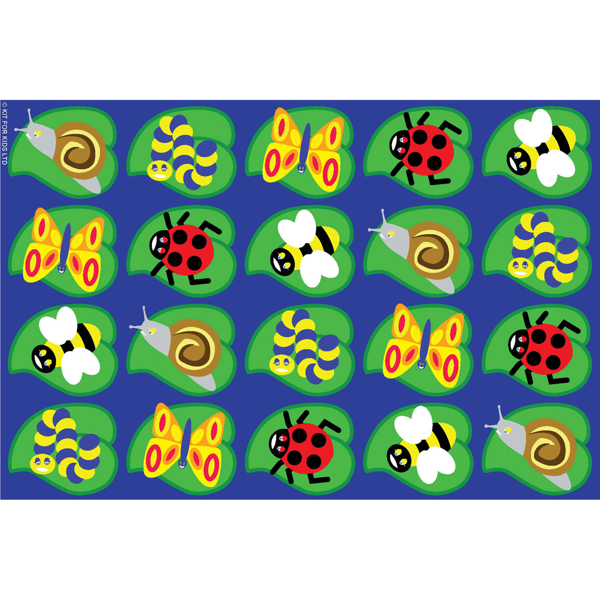Back to Nature 20 Bug Placement Carpet - 3x2m MAT077 | Primary ICT