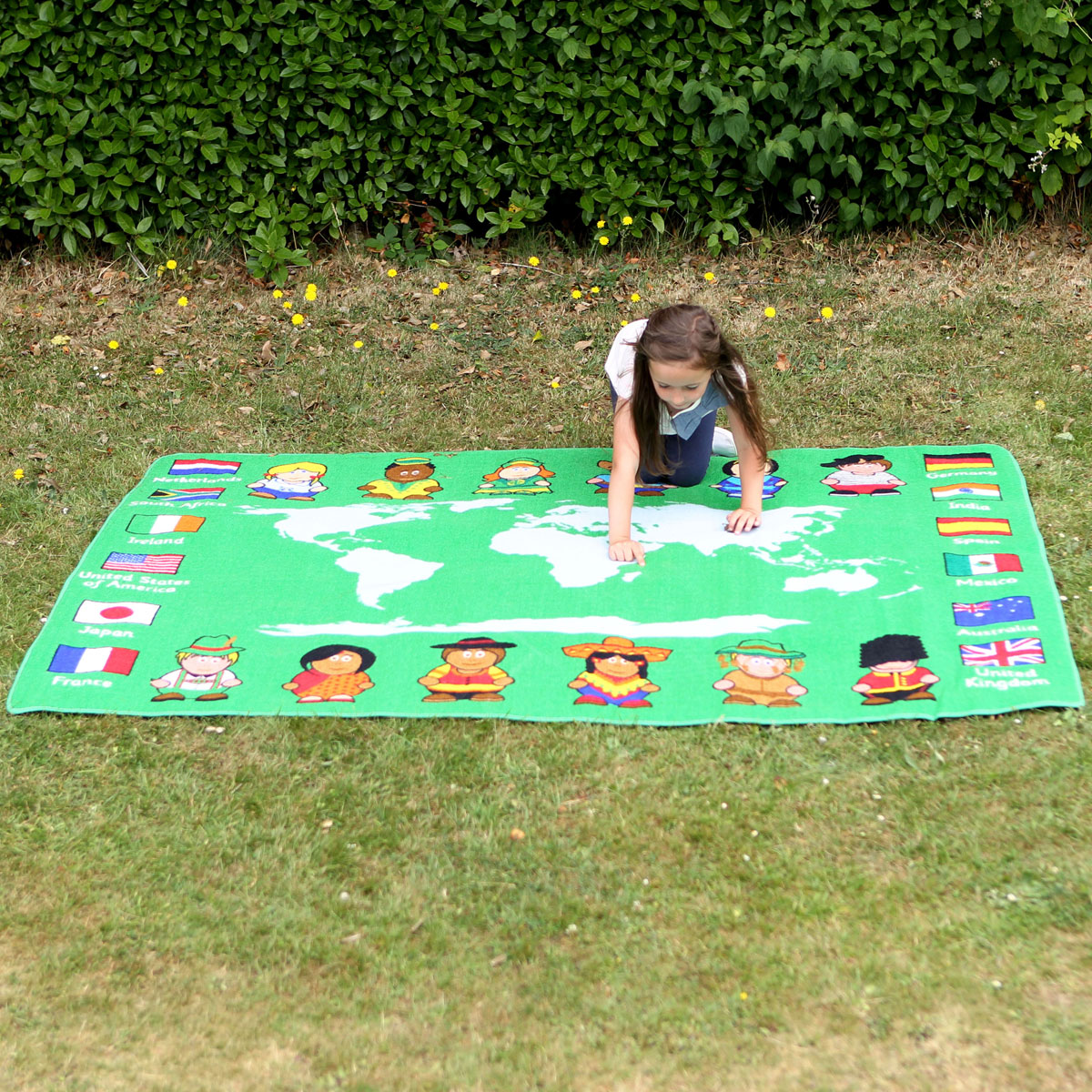 Children of the World Map Outdoor Play Mat - 2m x 1.3m MAT1017 ...