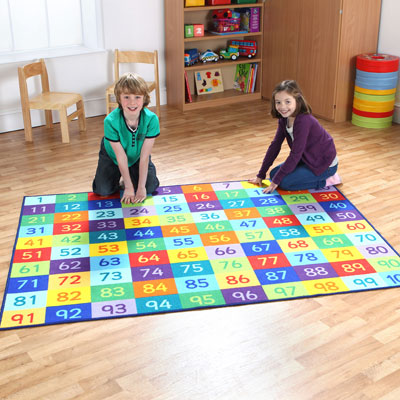 1-100 Numbers Rectangular Carpet - 2m x 1.5m MAT1011 | Primary ICT