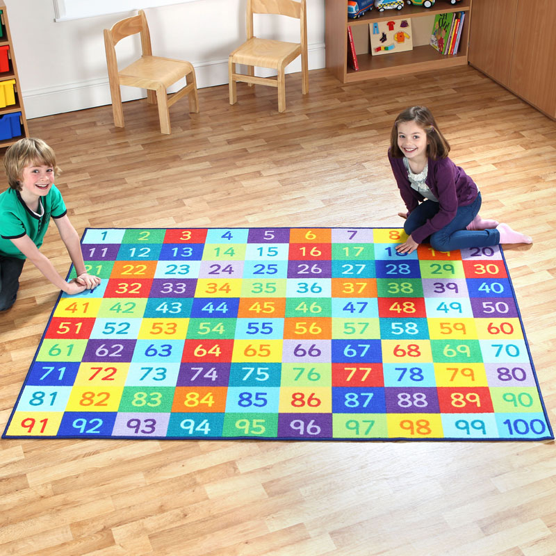 1-100 Numbers Rectangular Carpet - 2m x 1.5m MAT1011 | Primary ICT