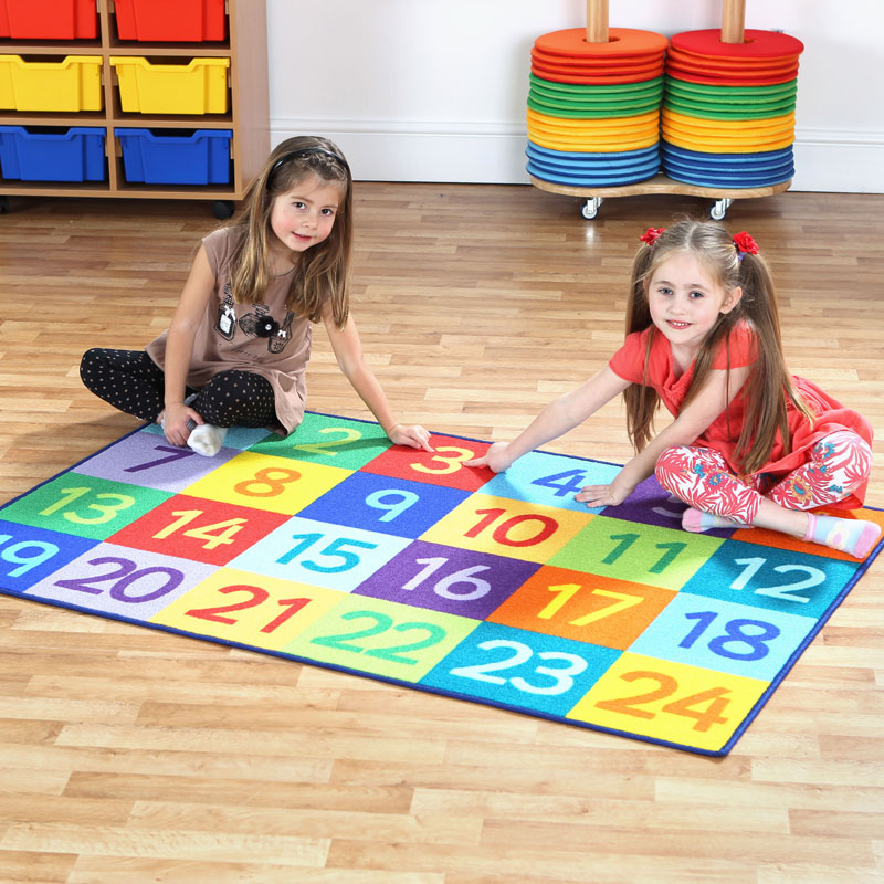 1-24 Numbers Rectangular Carpet - 1.5m x 1m MAT1012 | Primary ICT