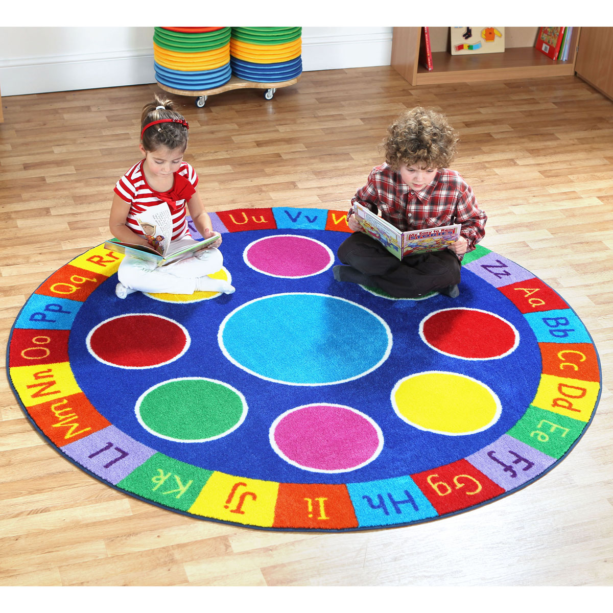 Rainbow ABC Circular Carpet - 2m x 2m MAT1023 | Primary ICT