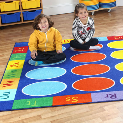 Rainbow ABC Rectangular Carpet - 3m x 2m MAT1014 | Primary ICT