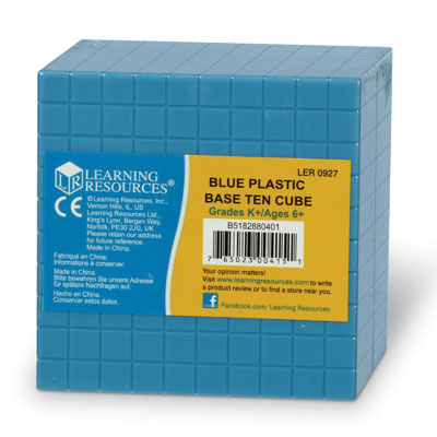 Grooved Base 10 Plastic Thousand Cube - by Learning Resources LER0927 ...