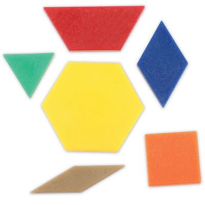 0.5cm Plastic Pattern Blocks - Set of 250 - by Learning Resources ...