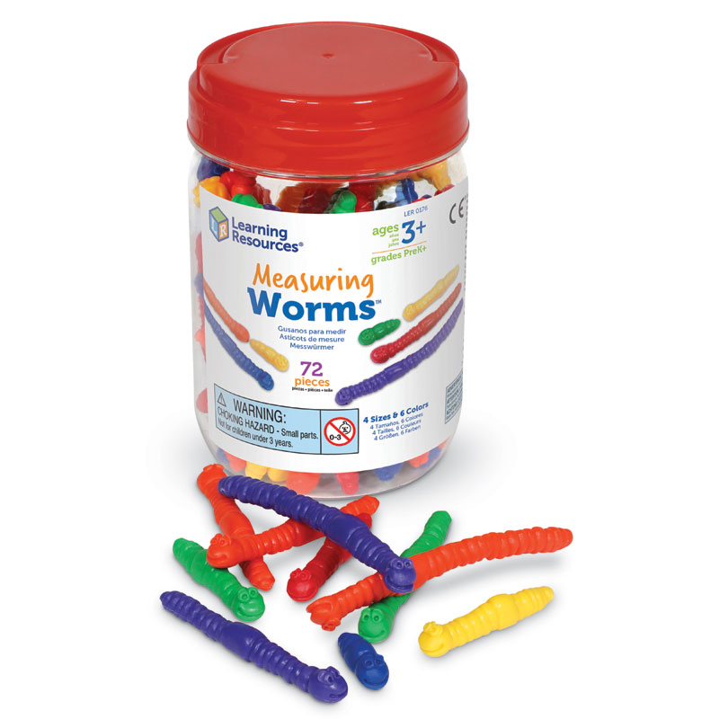 Measuring Worms - Set of 72 - by Learning Resources LER0176 | Primary ICT