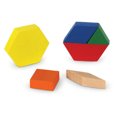 Wooden Pattern Blocks - Set of 250 - by Learning Resources LER0334 ...