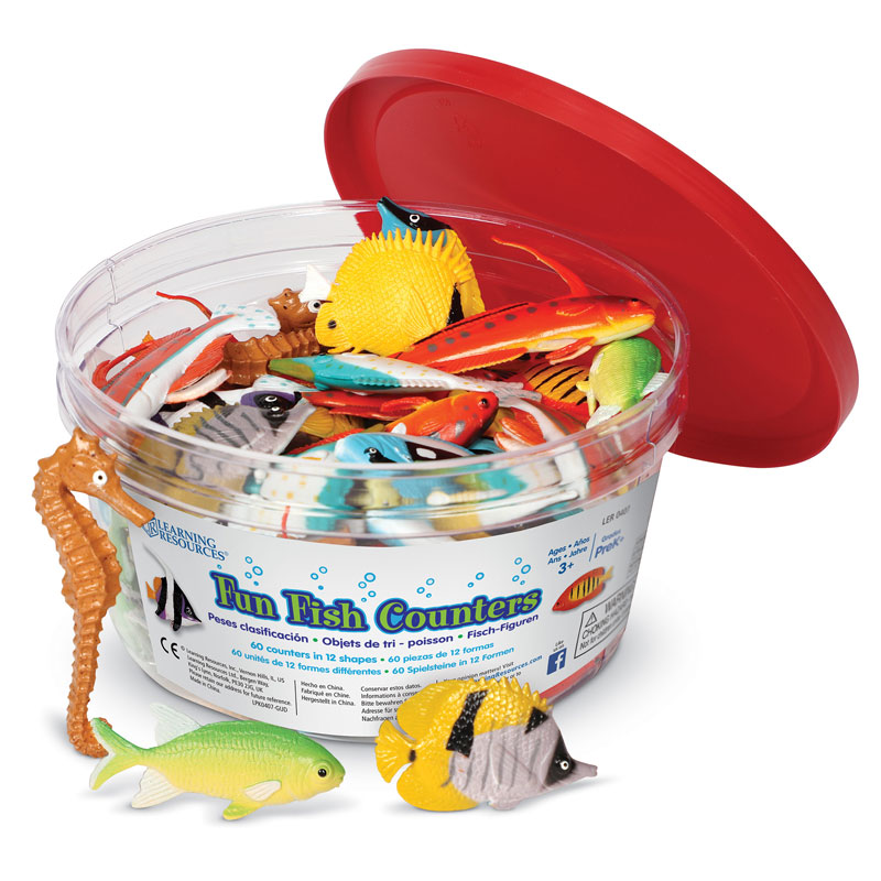 Fun Fish Counters - Set of 60 - by Learning Resources LER0407 | Primary ICT
