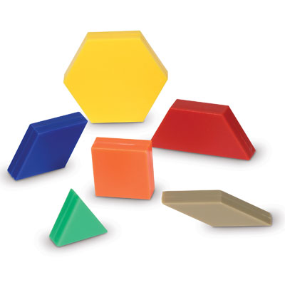 1cm Plastic Pattern Blocks - Set of 250 - by Learning Resources LER0632 ...