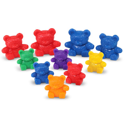Three Bear Family Counters in Six Colours - Set of 96 - by Learning ...