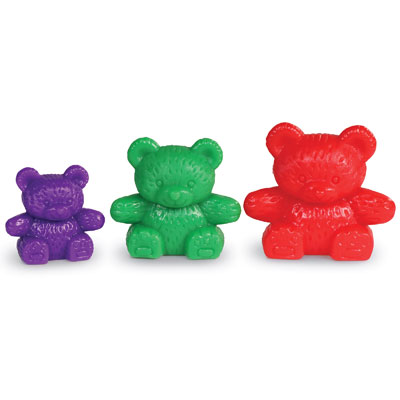 Three Bear Family Counters in Six Colours - Set of 96 - by Learning ...