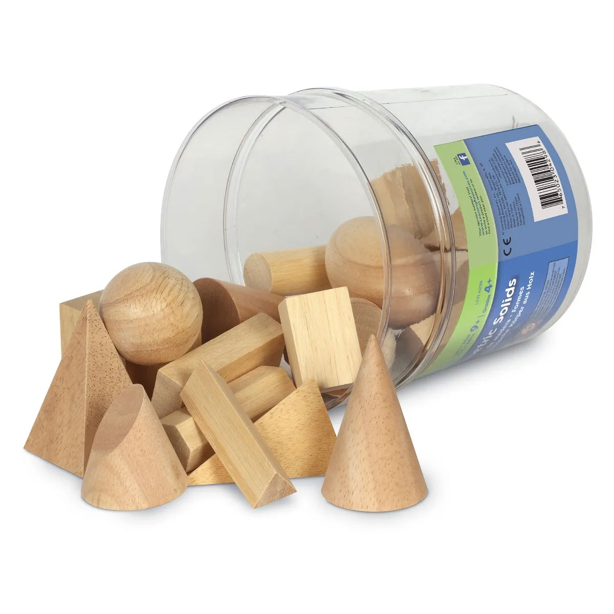 Wooden Geometric Solids - Set of 19 - by Learning Resources LER4298 ...
