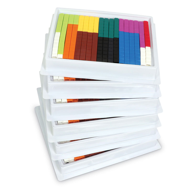 Interlocking Plastic Cuisenaire Rods Class Multi-Pack - (in six trays ...
