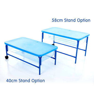 Clear Water Tray - 40cm Height Blue Stand CD75096 | Primary ICT