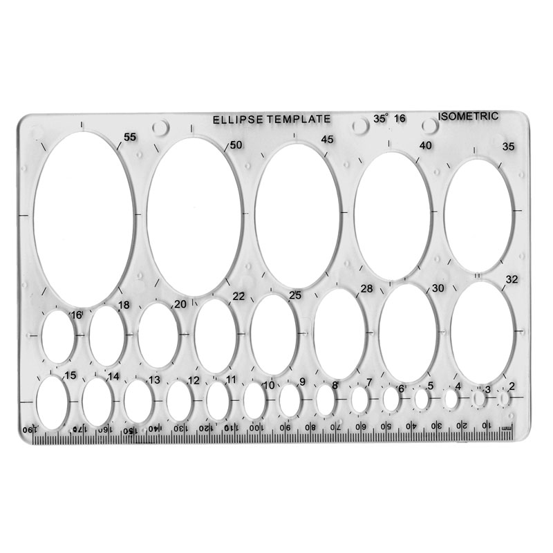 Ellipse Template Stencil MB40018 | Primary ICT
