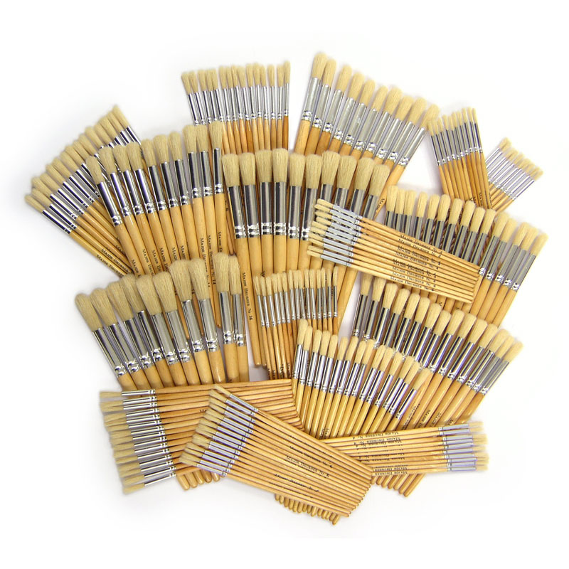 Hog Short Brushes: Round Tip Mixed Set - Set of 200 MB583-200 | Primary ICT