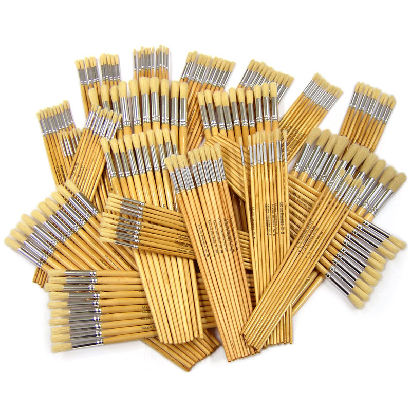 Hog Long Brushes: Round Tip Mixed Set - Set of 200 MB584-200 | Primary ICT