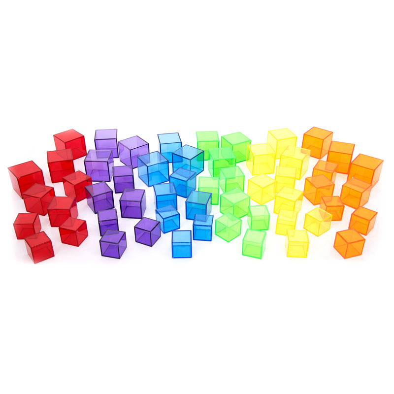 Translucent Colour Rainbow Cube Set - Set of 54 CD73089 | Primary ICT