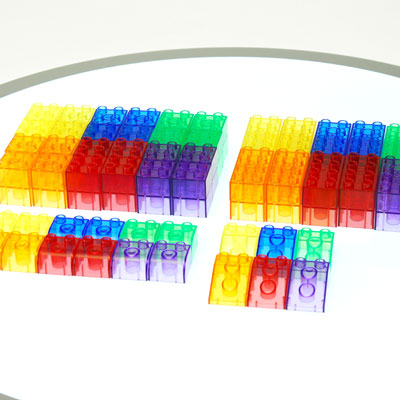 Translucent Colour Rainbow Module Blocks - Set of 90 CD73081 | Primary ICT