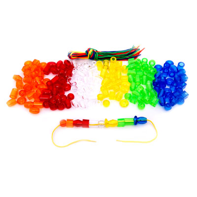 Translucent Jumbo Lacing Beads - Set of 180 with 12 Laces CD73085 ...