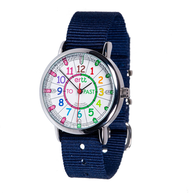 EasyRead Time Teacher Alloy Wrist Watch - Rainbow Face - Past & To ...