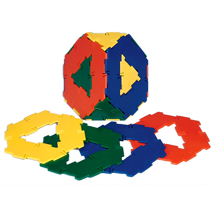 Polydron Hexagons with Cut-Out - Set of 20 10-0601 | Primary ICT