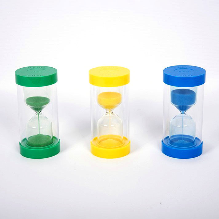 Set of 3 ColourBright Large Sand Timers - 1, 3 and 5 minutes CD92125 ...