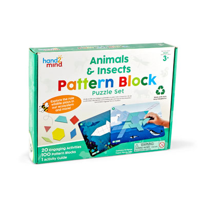 Animals & Insects Pattern Block Puzzle Set H2M94461 | Primary ICT