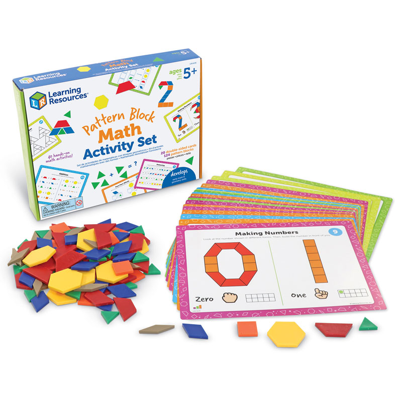 Pattern Block Maths Activity Set - by Learning Resources LER6135 ...